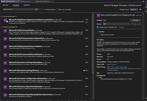C How Does The Microsoftaspnetcorediagnosticsentityframeworkcore Package Resolves Types