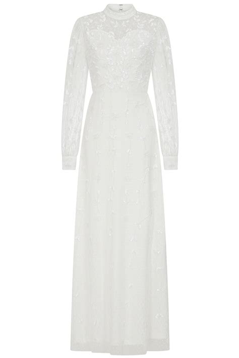 Willow White Embellished Maxi Dress Frock And Frill