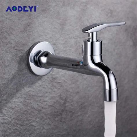 Aodeyi Chrome Finish Bathroom Washing Machine Tap Cold Tap Single