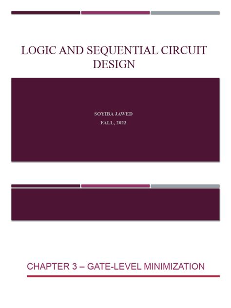 Chapter 3a K Maps I Pdf Teaching Mathematics Boolean Algebra
