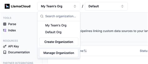 Organizations Llamacloud Documentation
