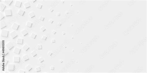 random rotated white flat cube boxes block background wallpaper banner