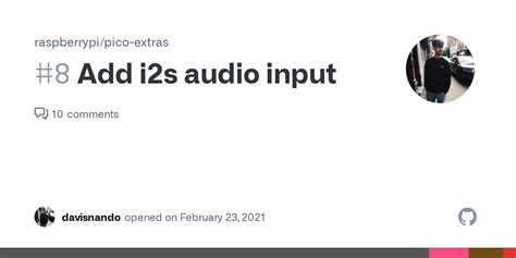 Add I S Audio Input Issue Raspberrypi Pico Extras Github