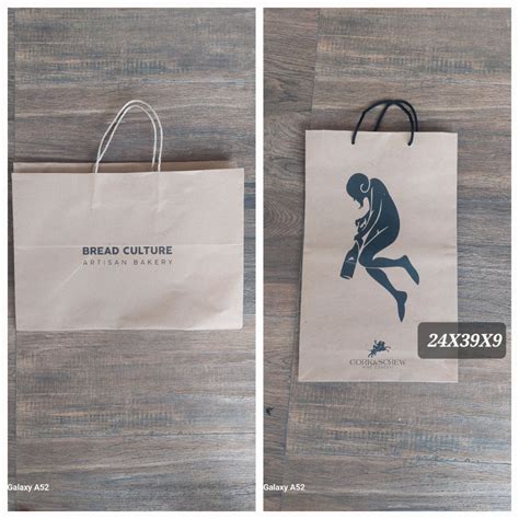 Paper Bag Shopping Bag Cork And Screw Bread Culture On Carousell