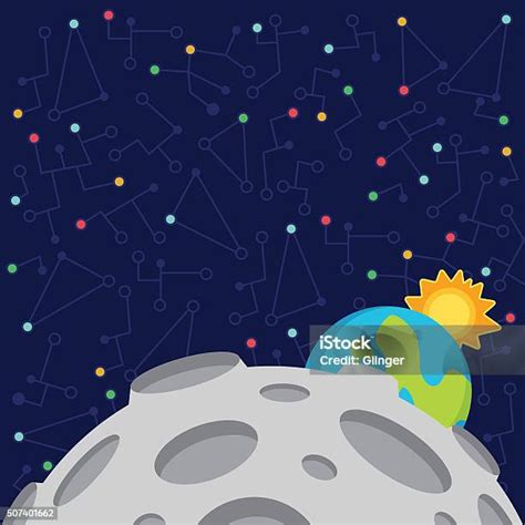 Vector Illustration In Flat Style About Outer Space向量圖形及更多space And