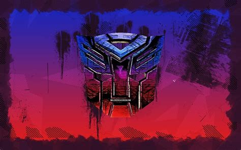 Download Transformers Grunge Logo 4k Colorful Grunge Background