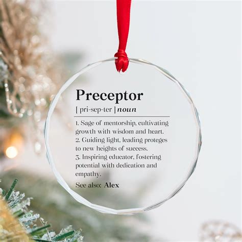Personalized Preceptor Definition Crystal Ornament Funny Best Nurse