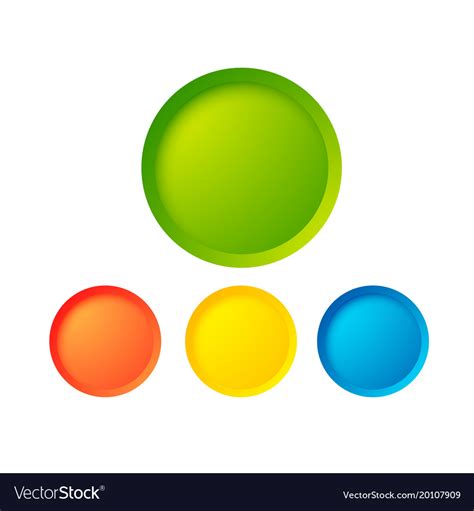 Abstract Web Buttons Set Royalty Free Vector Image