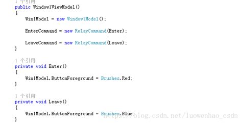 一个简单的wpf Mvvm实例，实现按钮鼠标进出改变按钮字体颜色wpf Mvvm 改变button颜色 Csdn博客