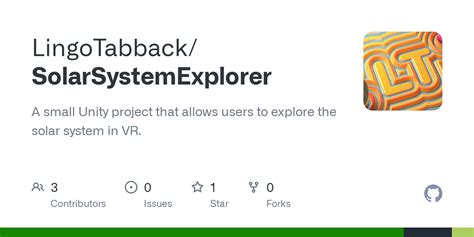 GitHub LingoTabback SolarSystemExplorer A Small Unity Project That Allows Users To Explore