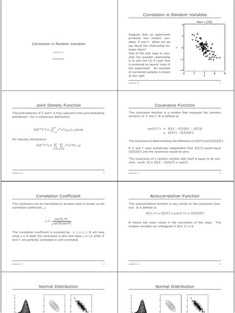 correlation in random variables pdf covariance correlation and