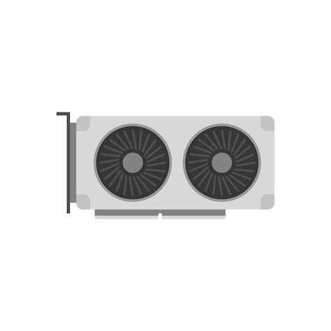 Ícone De Cartão Gpu Vetor Plano Vídeo Computador Ventilador Gráfico