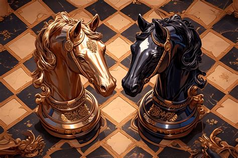 Абстрактные шахматные фигуры в стиле цифрового искусства Ai