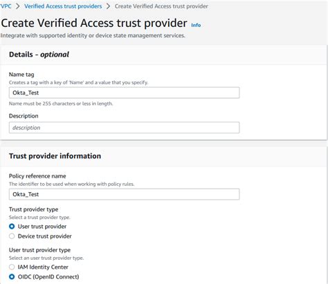Aws Verified Access Integration With 3rd Party Identity Providers
