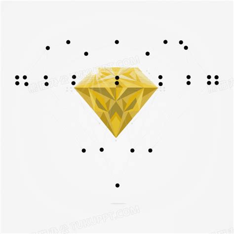 黄色的钻石PNG图片素材下载 黄色PNG 熊猫办公