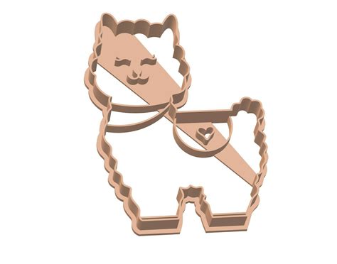 Stl File Cortante Cookie Cutter Llama 8cm Alpaca 🍪・3d Printable Model