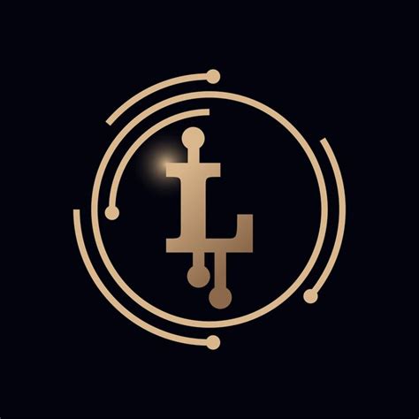 Alphabet L Crypto Monnaie Vecteur Premium