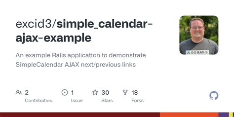 Github Excid3simplecalendar Ajax Example An Example Rails