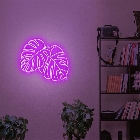 Monstera Leaf Neon Signs Plant Neon Sign Custom Neon Sign Etsy