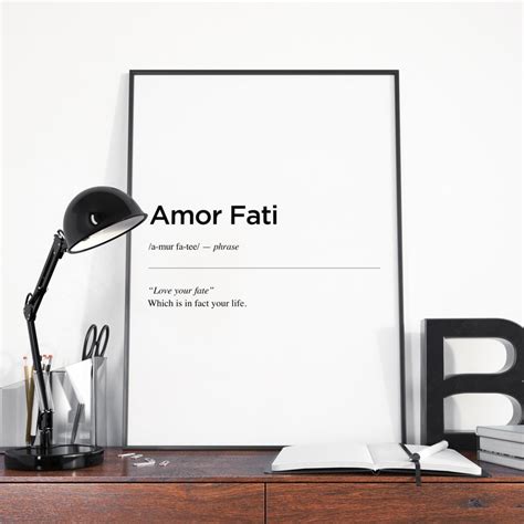 Amor Fati Definition Amor Fati Print Stoic Reflection Etsy