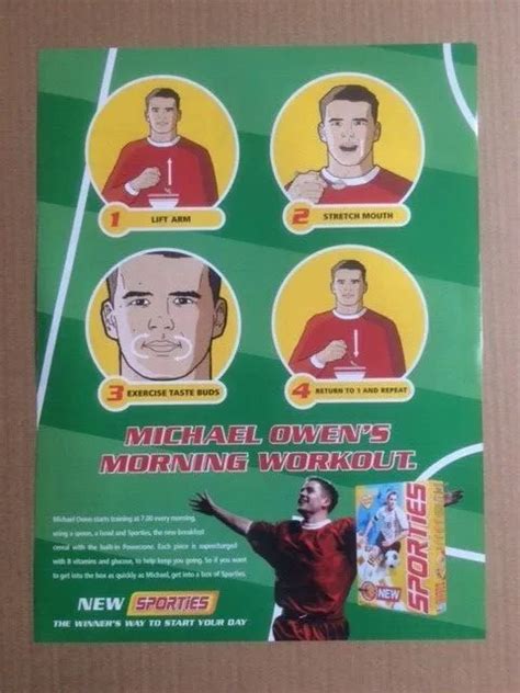 Michael Owen Ex Scrapbook Original Vintage Magazine Advert Poster Picclick Uk