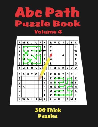 Abc Path Puzzle Book 300 Thick Alphabetic Japanese Logic Puzzles With
