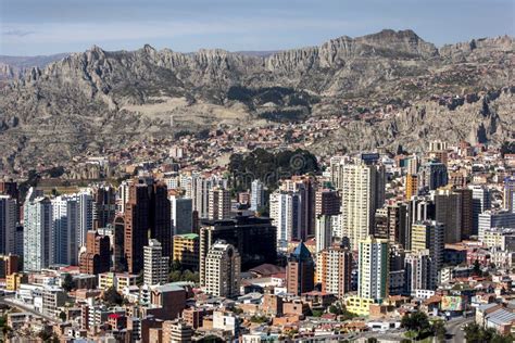 Highrise Buildings Dominate The Spectacular La Paz Skyline In Bolivia