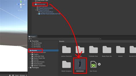 NestedParentArmature Unpack이름을 MyAvatar로 바꾸기 Project창 폴더위치를 Assets로 변경 Hierarchy창에서 Project창으로