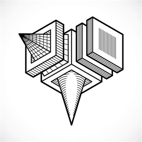 Premium Vector Abstract Vector Isometric Dimensional Shape