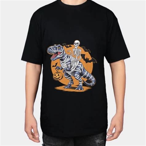 خرید و قیمت تیشرت اسکلت دایناسور سوار مشکی از غرفه کاستومیک
