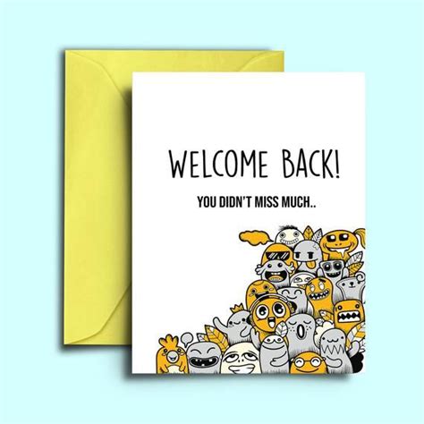 Funny Welcome Back Card Teacher Student Coworker A5 Blank Card