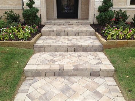 Paver Walkways Pavers Walkway Urbana In Danville Beige Paver Steps