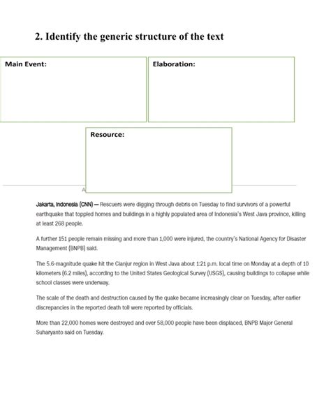 Identify The Generic Structure Of The Text Studyx