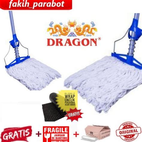 Lap Mop Pel Jepit Besi Dragon Lebar Pel 23 Cm Gagang 110 Cm 1 Set Lazada Indonesia