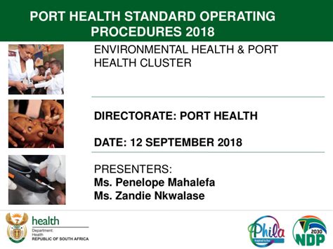 Ppt Port Health Standard Operating Procedures Environmental