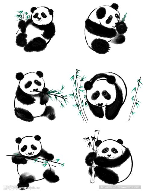 卡通熊猫设计图 广告设计 广告设计 设计图库 昵图网