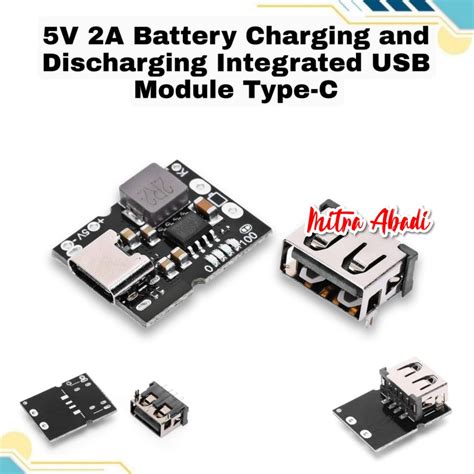 Jual 5v 2a Battery Charging And Discharging Integrated Usb Module Type C Shopee Indonesia