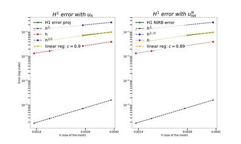 H Fem Relative Error Left And Nirb Rectified Error Right