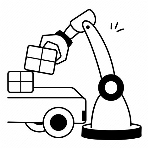 Loading Unloading Automation Robotic Arm Industrial Warehouse Icon Download On Iconfinder