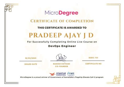 Pradeep Ajay On Linkedin Completed Course On `devops Engineer`