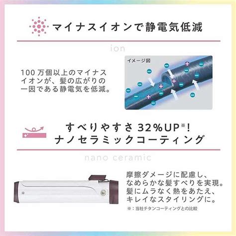 テスコム マイナスイオンスチームカールアイロン コテ スチームヘアアイロン 初心者 おすすめ メルティピンク┃tm453a P