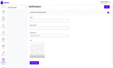 Laravel ECommerce Progressive Web Application Laravel PWA Bagisto