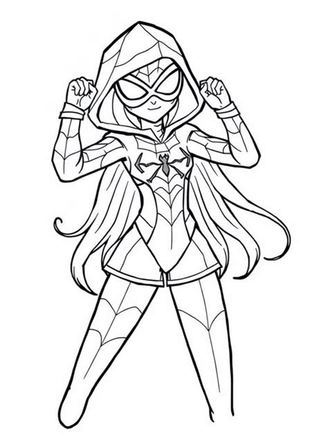 12 Free Printable Spider Gwen Coloring Pages For Fun