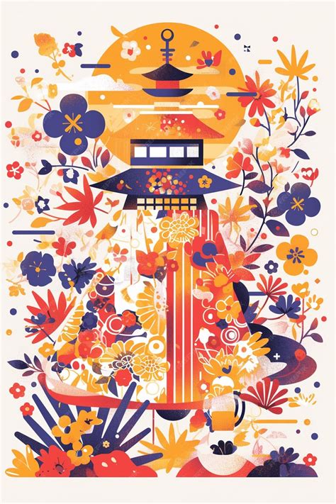 Premium Vector Japanese Traditional Patterns With Seasonal Themes
