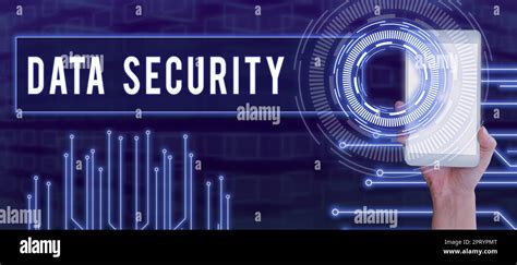 Hand Writing Sign Data Security Business Overview Protected Important