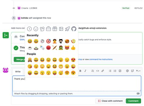 GitHub Kshida Github Emoji Extension This Google Extension Allows You To Use A Variety Of