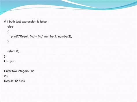 Nesting Of If Else Statement And Else If Ladder Ppt