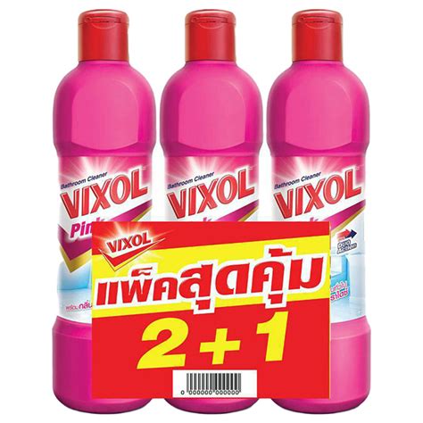 วิกซอล น้ำยาห้องน้ำ พิ้งค์ 900 มล X 2 1 Makro Pro