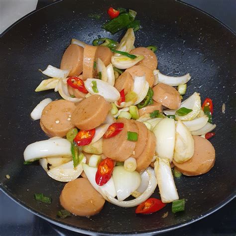 분홍소시지 야채볶음 추억의 밑반찬 맛있는소시지 볶음