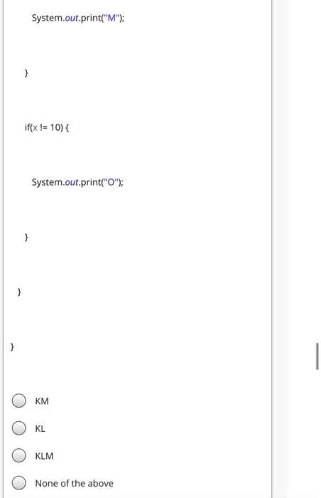 solved predict the output of the following program public